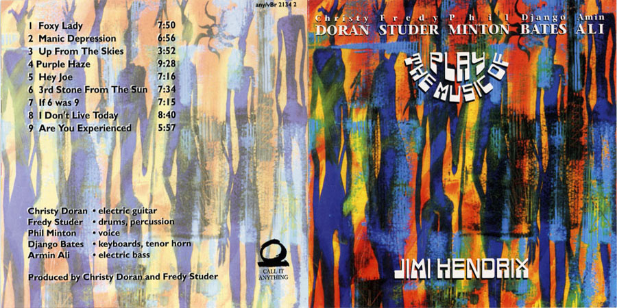 Doran, Studer, Minton, Bates and Ali CD Play the music of Jimi Hendrix