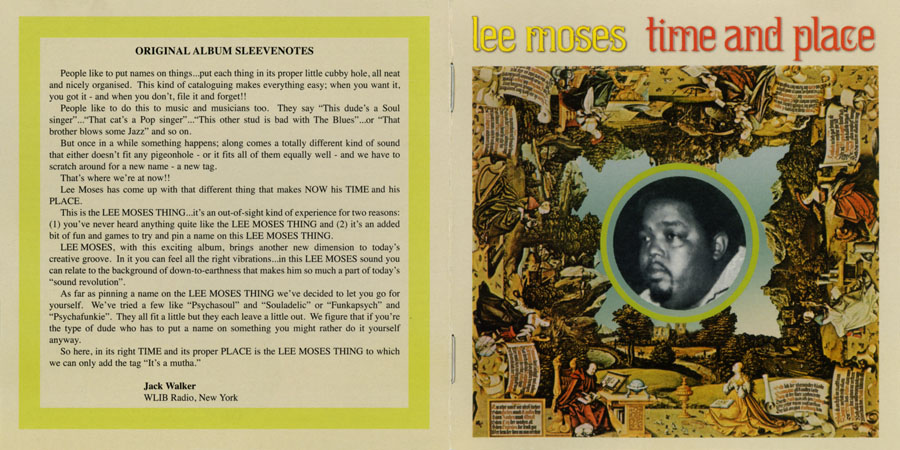 Lee Moses CD CD Time and Place label Castle Music # CMQCD 1350, USA, 2007