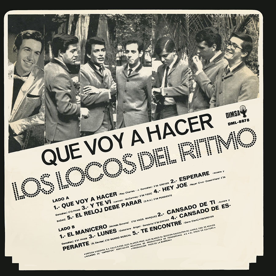 Los Locos Del Ritmo LP Que Voy A Hacer label Dimsa, Mexico, 1974